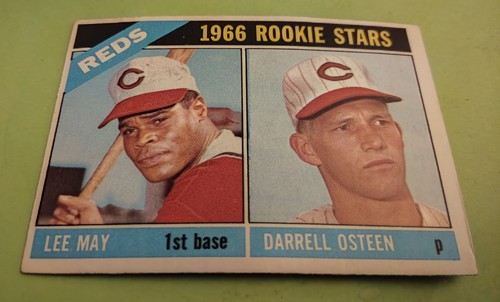 1966 Topps Cincinnati Reds ROOKIE Stars #424 Lee May / Darrell Osteen ...
