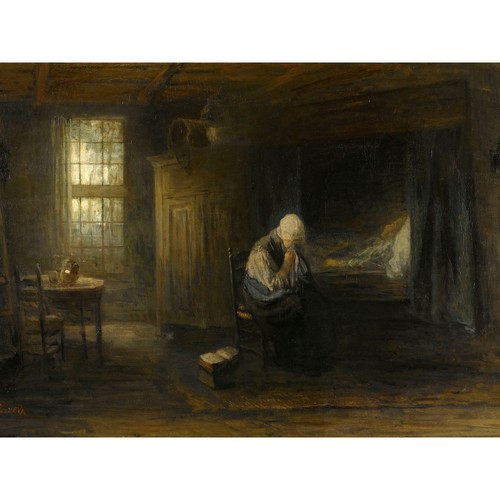 Jozef Israels Alone World Women Grieving Painting Huge Wall Art Poster ...