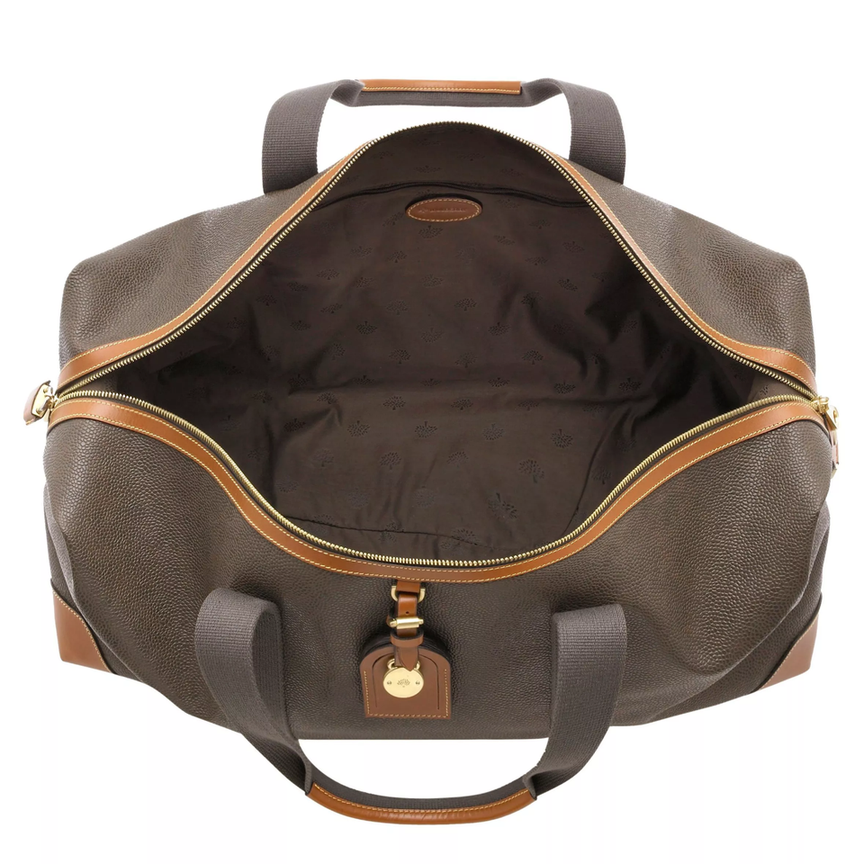 Mulberry Scotchgrain Small Clipper Holdall, Mole/Cognac | eBay UK