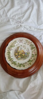 Royal Doulton Spring Brambly Hedge Plate. Plate 8". With Wood Frame 11. ...