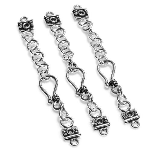 2 Sets Extender Toggle Clasp 1 Strand Antique Silver Plated Jewelry cv ...