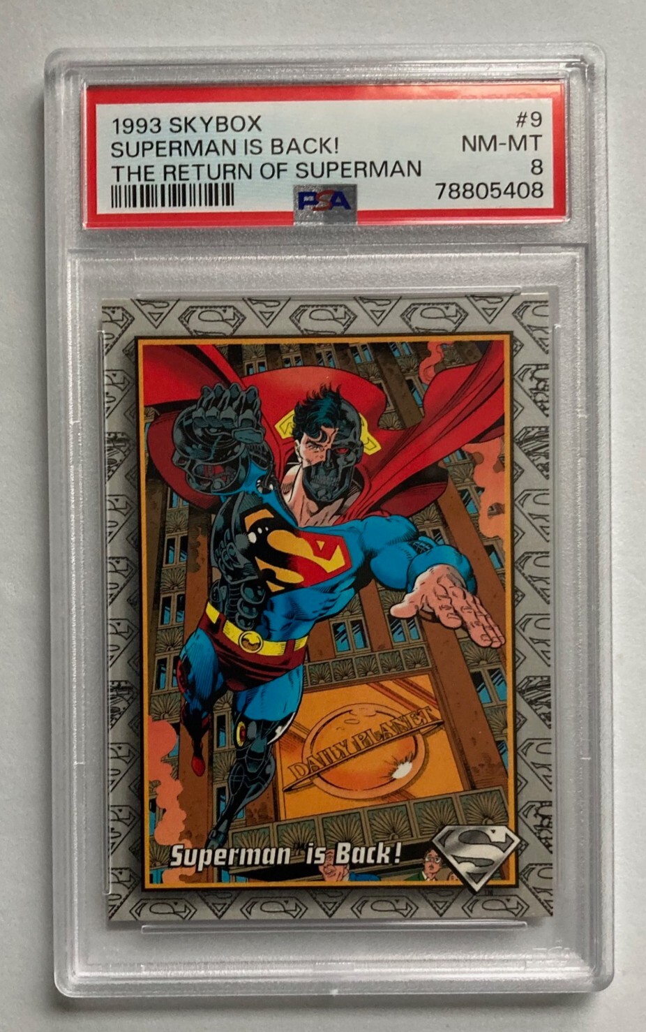 1993 Skybox The Return of Superman-Superman is Back! Card #9 PSA NM-MT ...