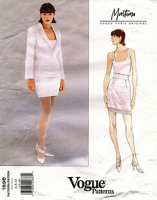 VOGUE Paris Original Misses' Jacket and Skirt Montana Pattern 1698 6-10 ...