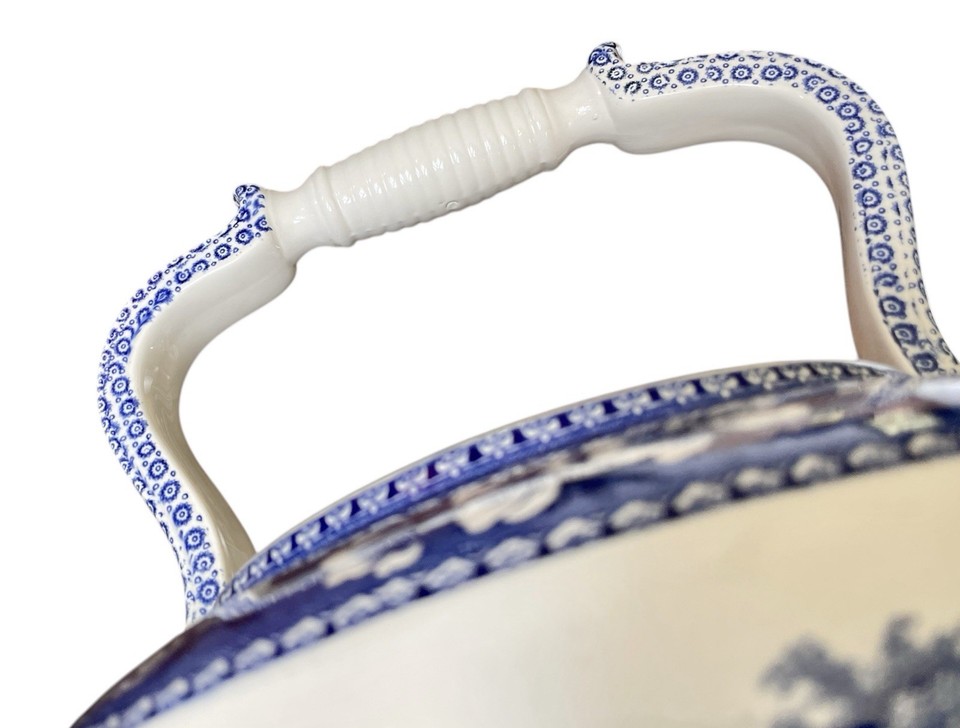 Spode England Tower Spode Blue Large Tea Kettle w/ Lid Holds 16 Cups 13 ...