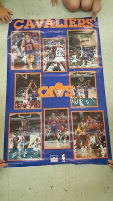 VTG 1989 NBA Starline Cleveland Cavaliers Poster Price Nance Daugherty ...