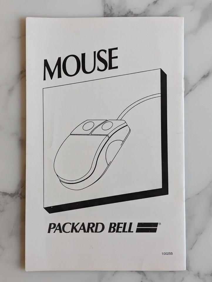 User's Manual For Vintage Packard Bell Mouse 286 386 486 Computers | eBay