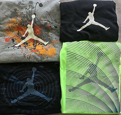 Jordan Radar Black Blue Gray Orange Men's M Volt YXL Dri-Fit T-Shirt ...