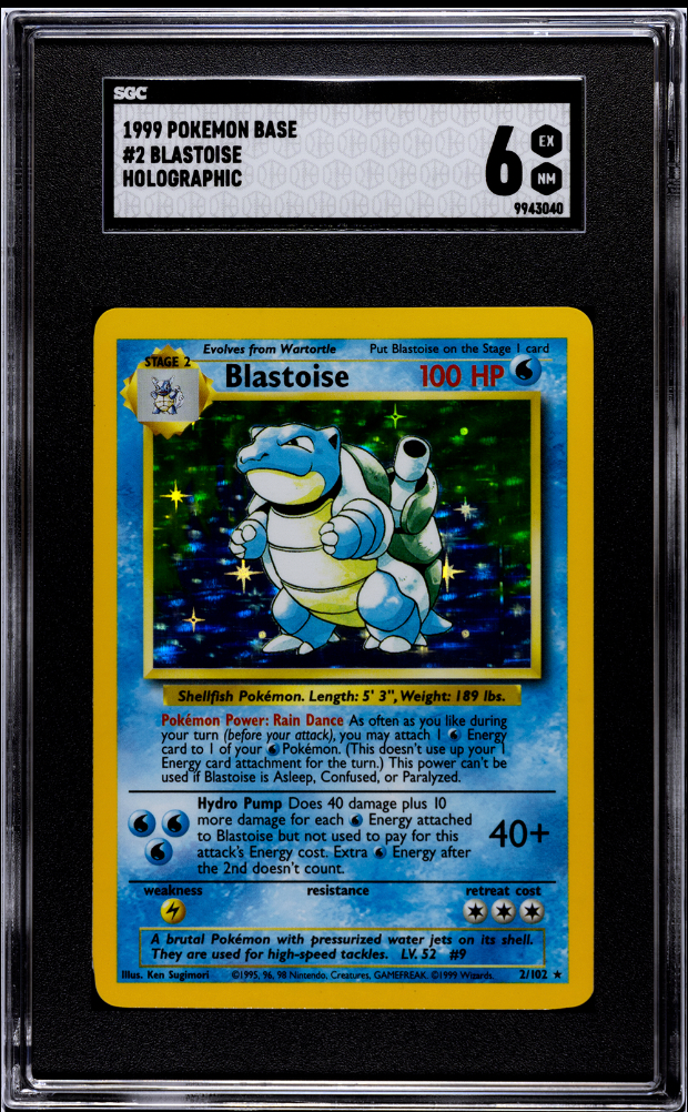 1999 Pokemon Base #2 Blastoise Holographic, SGC 6 | eBay