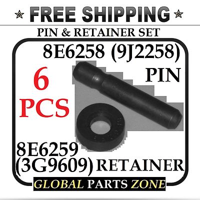 6x PIN & RETAINER for Caterpillar 8E6258 9J2258 8E6259 3G9609 J250 ...