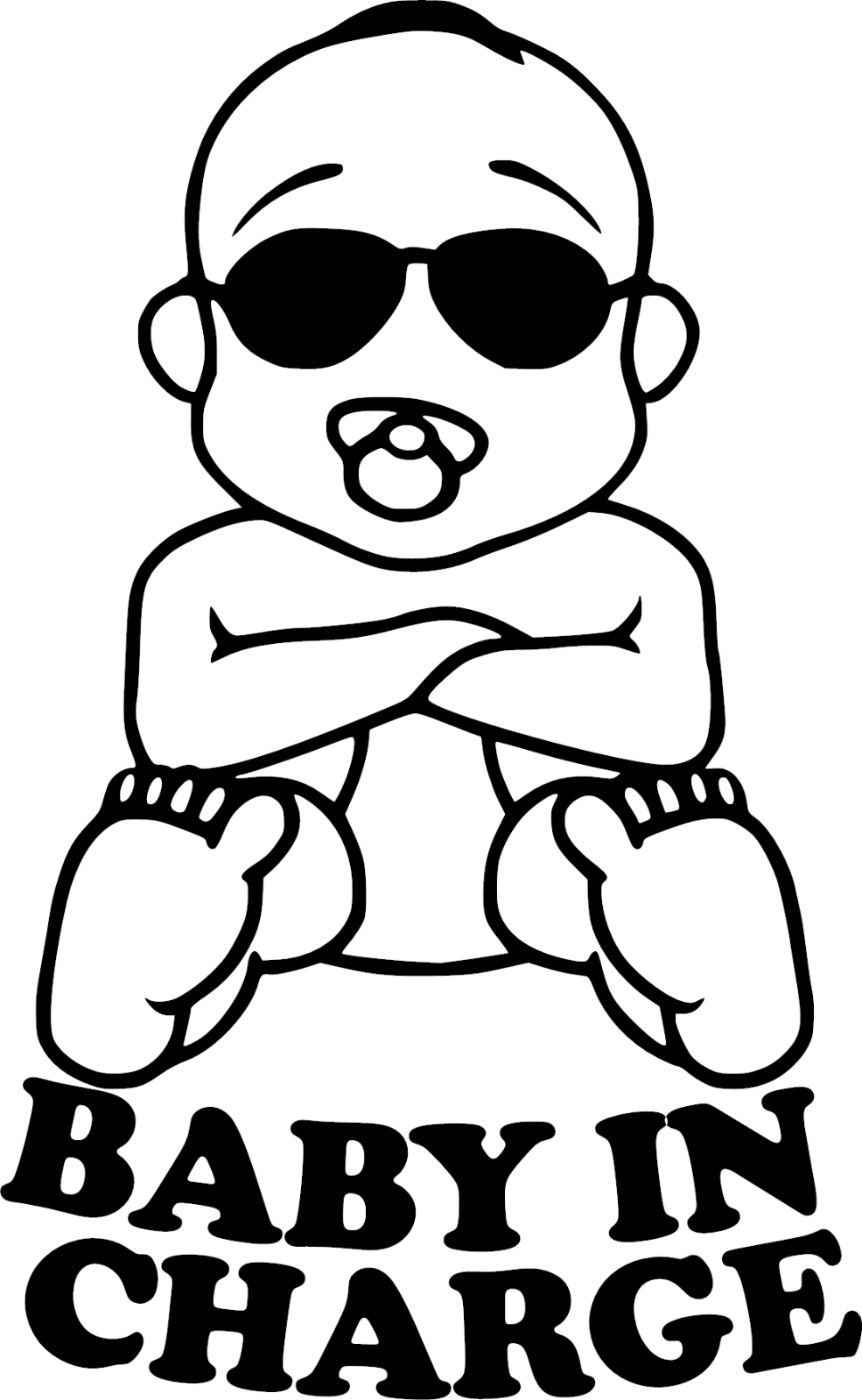 Baby In Charge Warning Vinyl Decal Sticker 15 cm x 9 cm | eBay