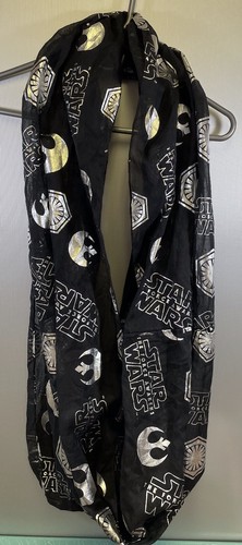 Disney Star Wars The Force Awakens Infinity Scarf Black and Silver ...