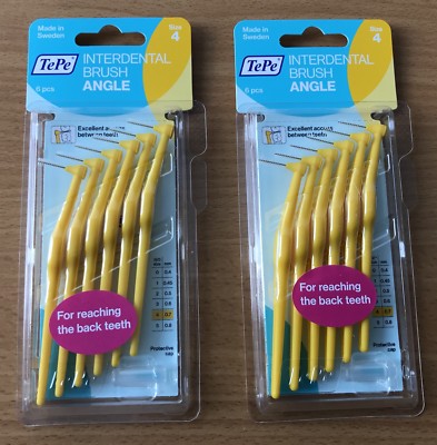Tepe Interdental Angle Brush Yellow Size 4 x 2 Pack | eBay