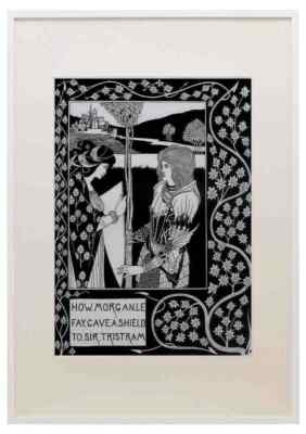 Aubrey Beardsley How Morgan Le Fay Gave A Shield To Sir Tristram A3 A4 ...