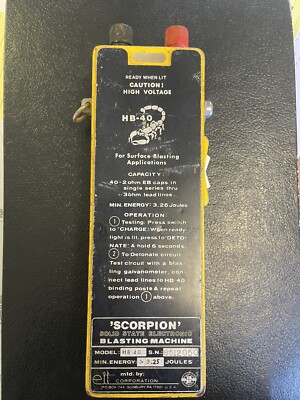 Blasting Machine Dynamite Scorpion Solid Waste Electronic | eBay