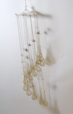 Vintage Raindrop/Glass Drip Blown Glass Wind Chime | eBay