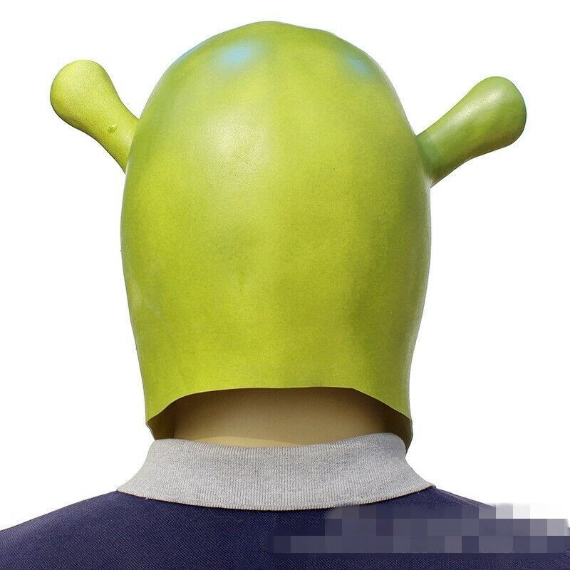 Masquerade Halloween Latex Fancy Shrek Head Mask Creepy Party Cosplay ...