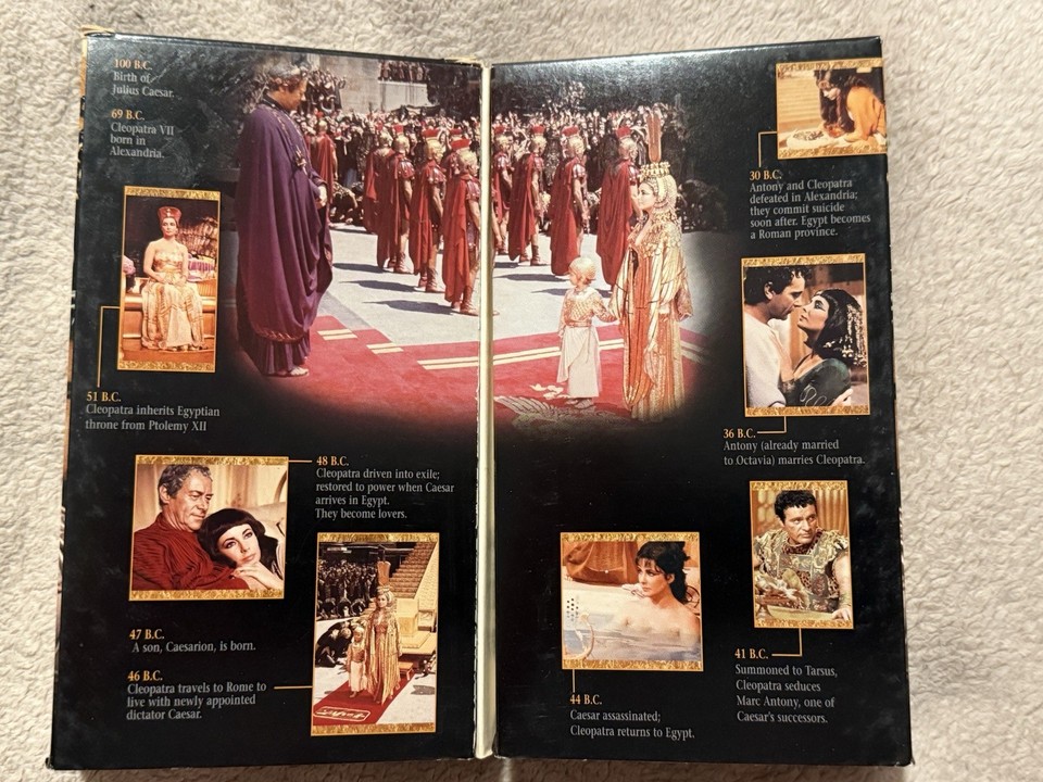 Cleopatra (VHS 2001) 2-Tape Set Special Edition Elizabeth Taylor ...