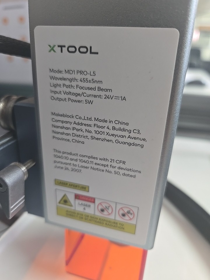 XTool D1 Pro 5W Engraving Machine, Higher Accuracy Laser Engraver ...