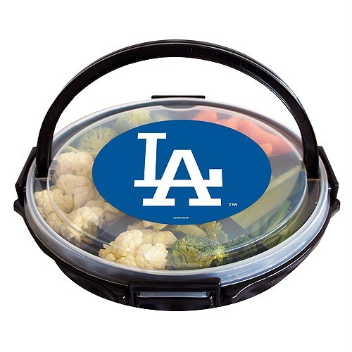 New Los Angeles Dodgers 6 Section Food Caddy w/Locking Lid and Handles ...