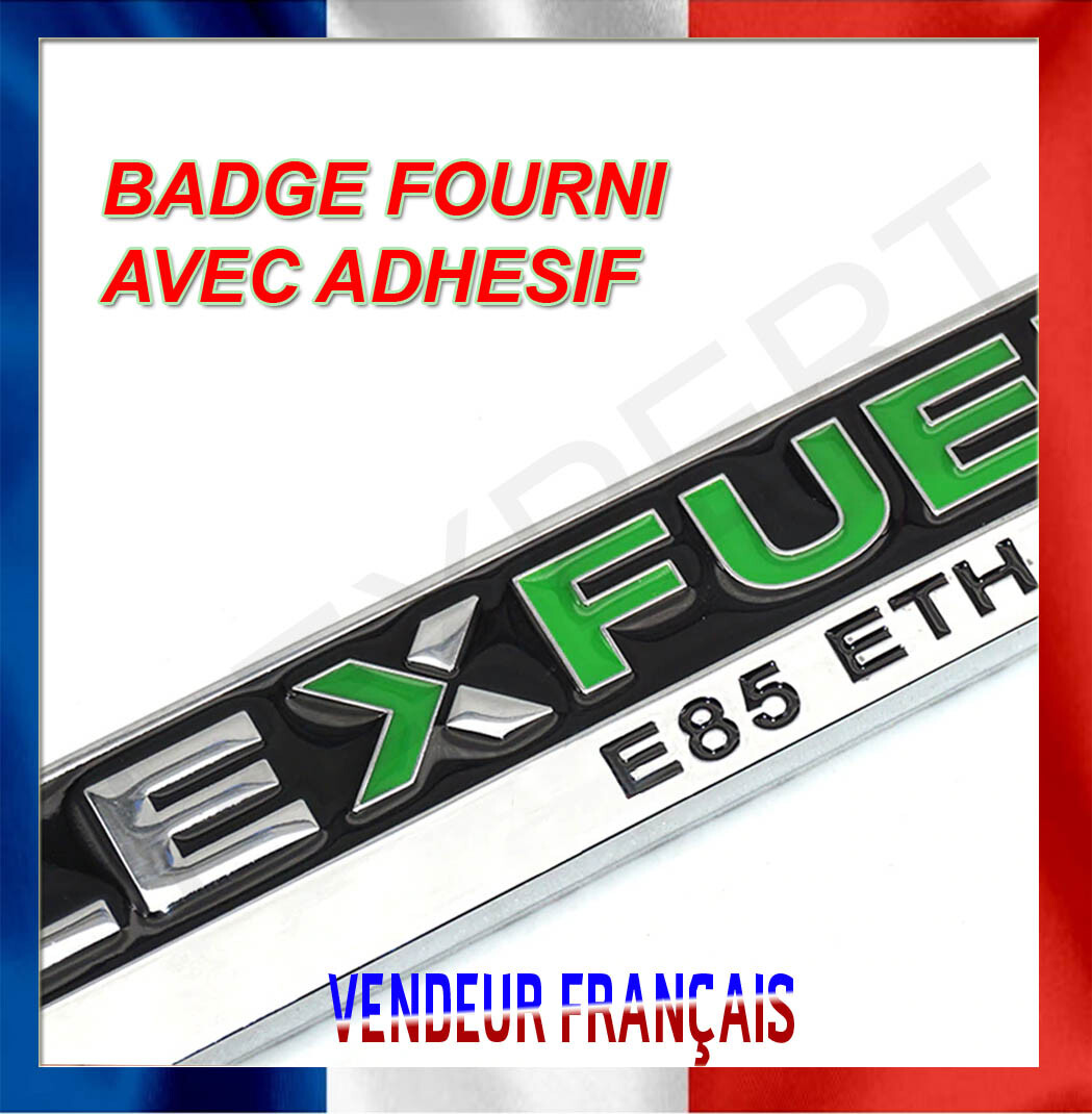 badge logo FLEXFUEL E85 ethanol voiture camion sticker metal adhesif ...