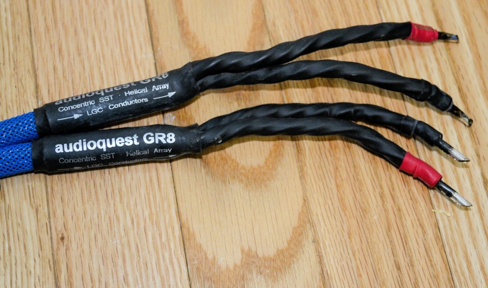 Pair of used AudioQuest GR8 - Audiophile Hifi Stereo Speaker Cables 20 ...