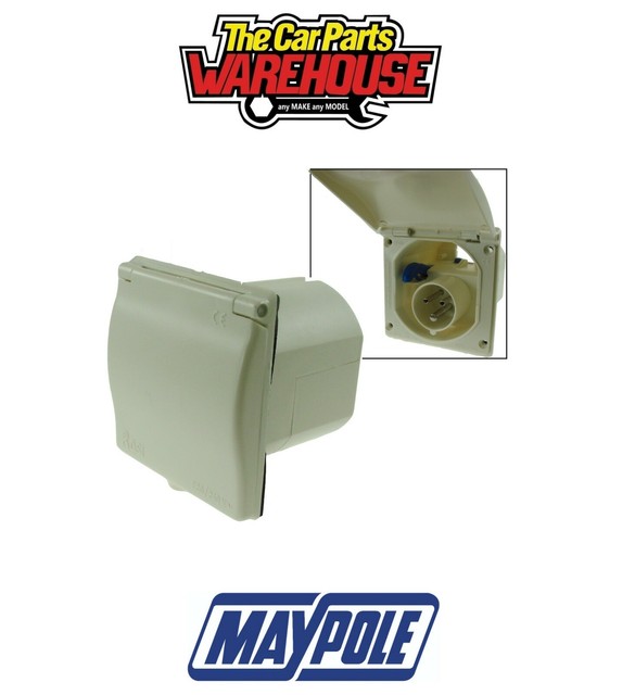 Flush-fit Caravan Mains Electric Hookup Inlet Socket 240v 16 Amp for ...