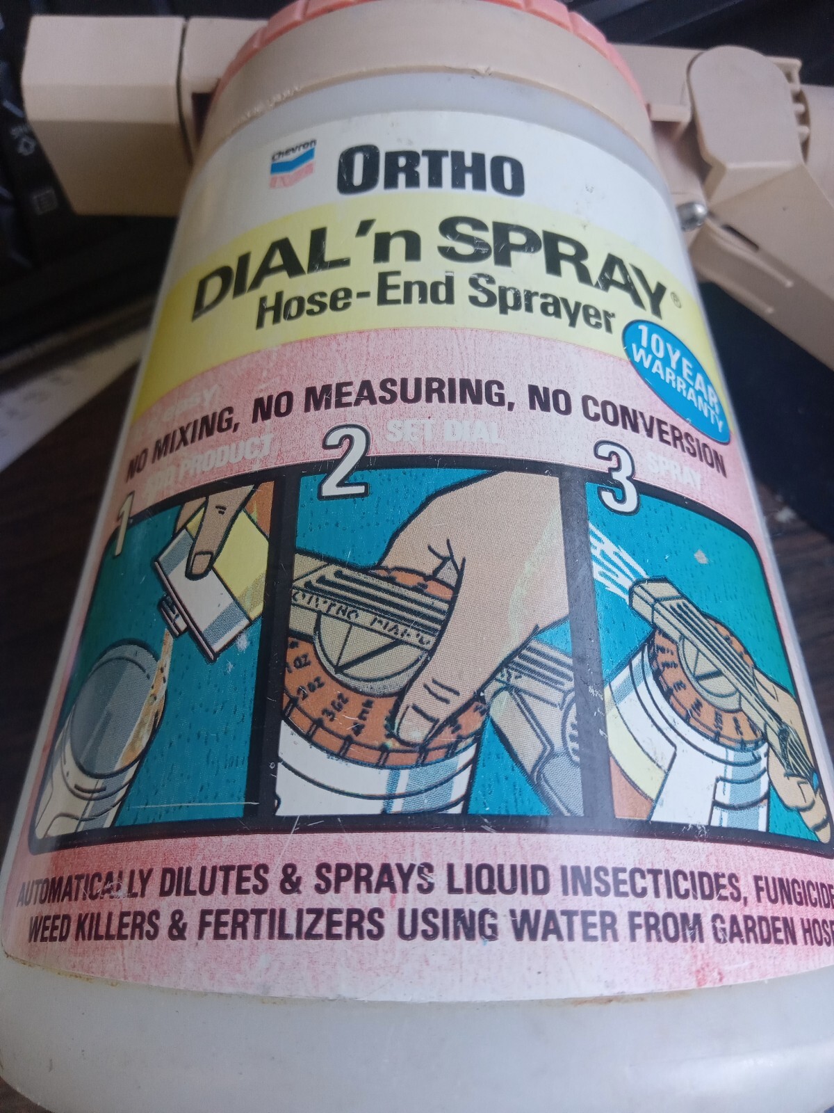 Ortho Dial N Spray MultiUse Hose End Plastic Sprayer Bottle Vintage ...