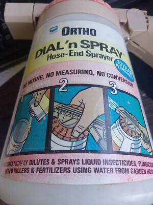 Ortho Dial N Spray MultiUse Hose End Plastic Sprayer Bottle Vintage ...