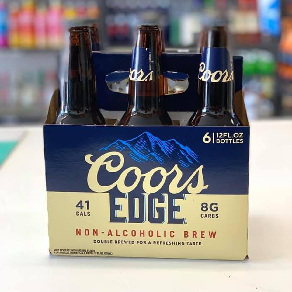 Coors Edge Non Alcoholic Beer (6 Pack of 12oz Bottles) Double Brewed ...