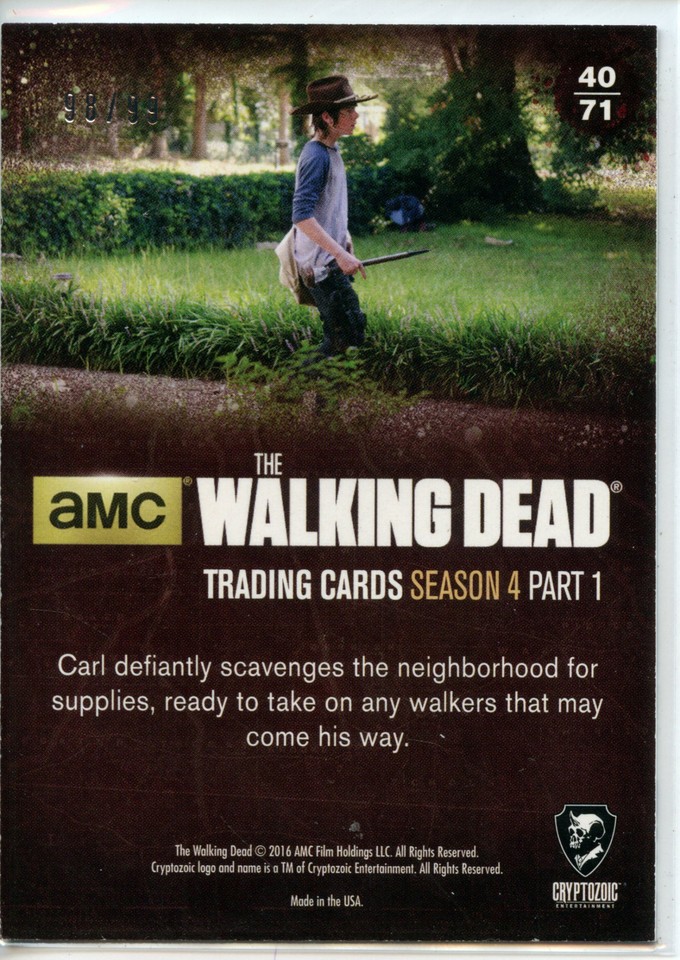 2016 Cryptozoic Walking Dead Season 4 Part 1 SILVER FOIL #40 Searching ...