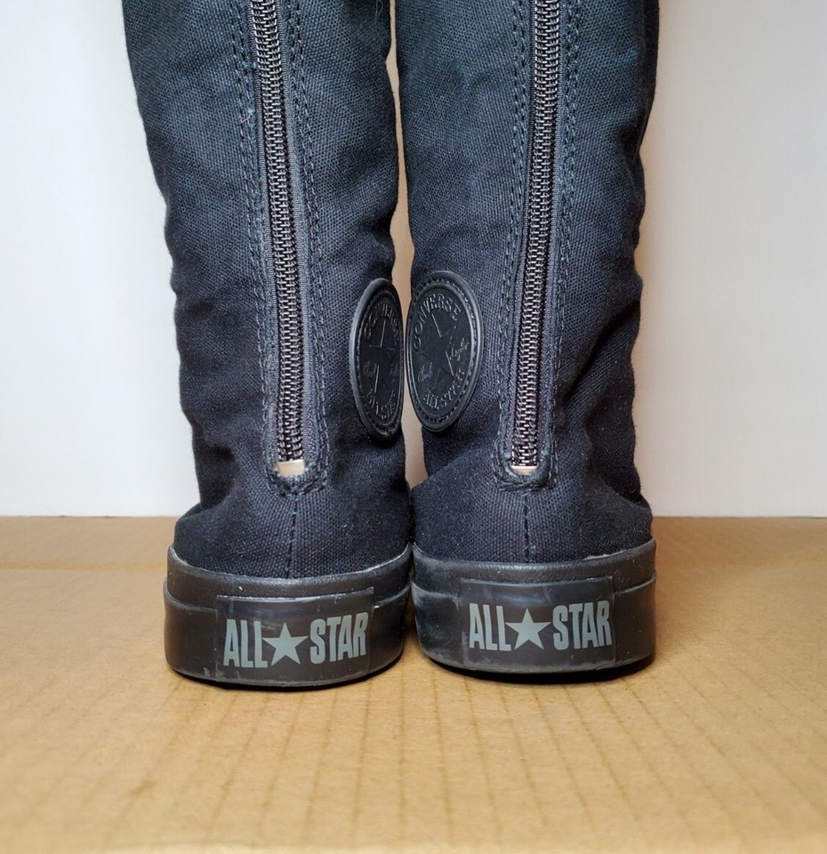 Converse Chuck Taylor All Star Knee High Tops Y2K All Black Size M5 ...