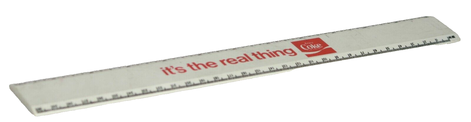 Coke Coca Cola Advertising Plastic Ruler White Wide Its The Real Thing ...