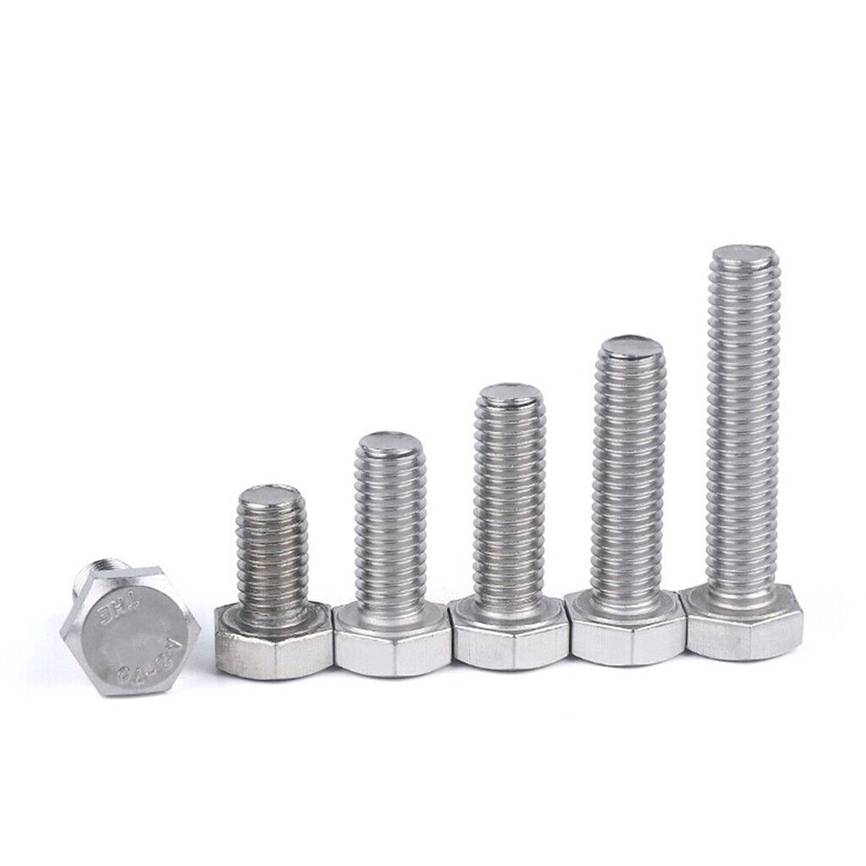 M5 M6 Screws Hexagon Hex Head Bolt 304 Stainless Steel Machine Screw ...