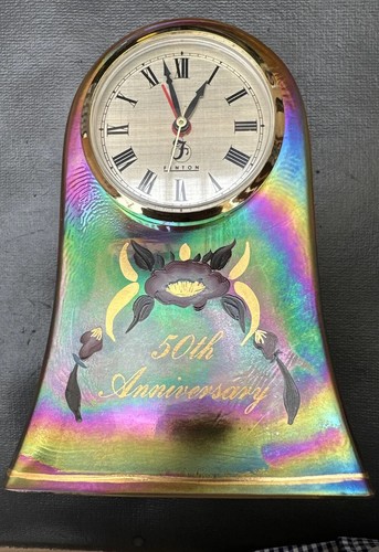 Vintage Fenton 50th Anniversary Rainbow Pearl Glass Hand Painted Alarm ...