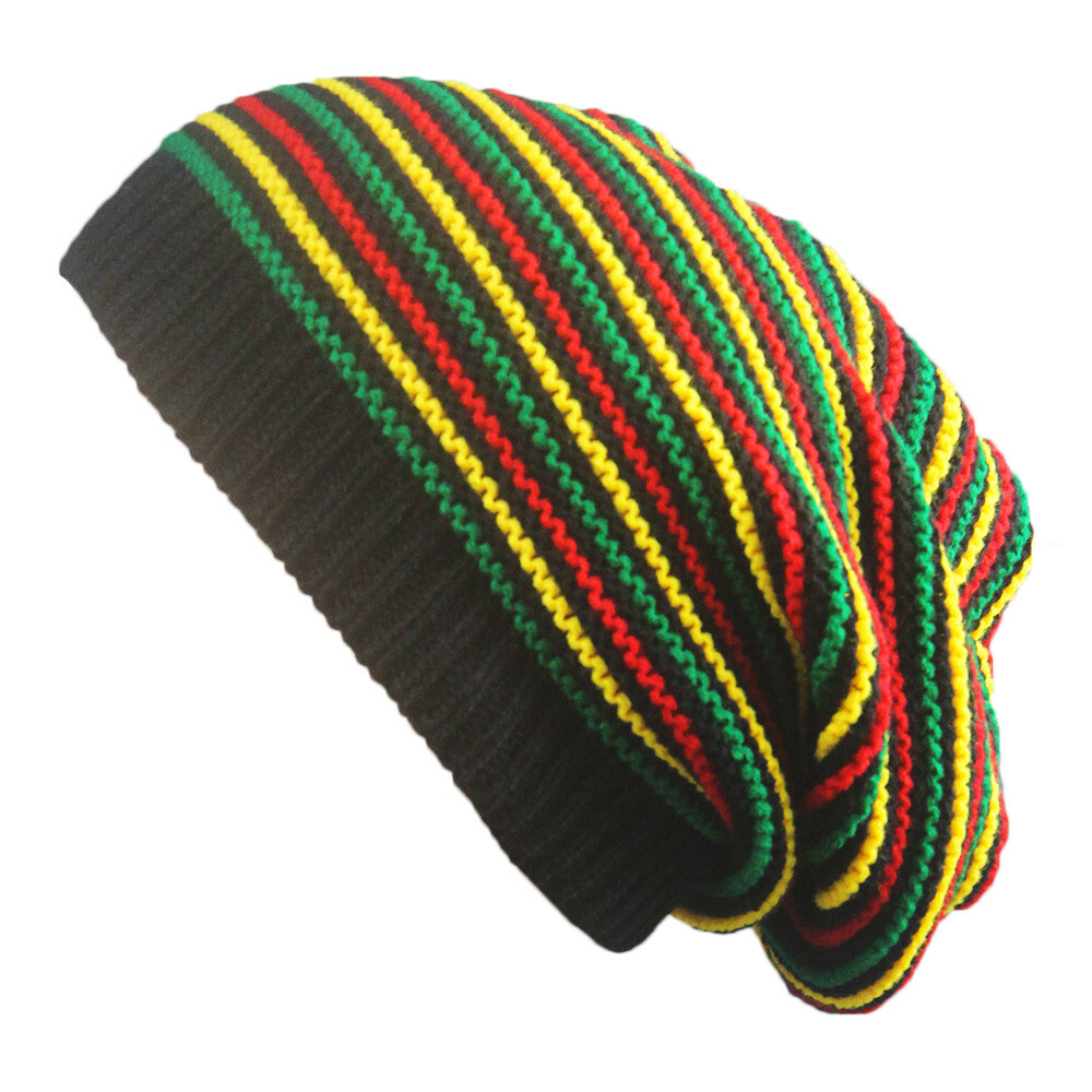 Rasta Hat Jamaica Marley Reggae Caps African Style Knitted Hat Beret ...