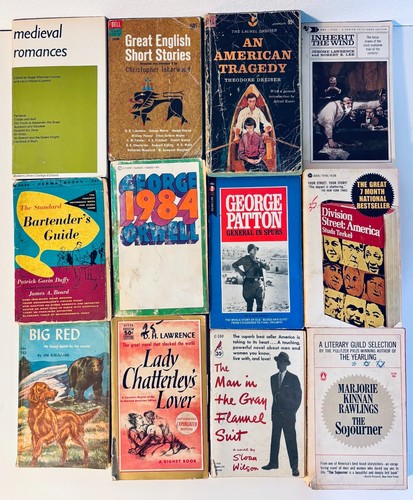 Lot of 12 Vintage Mixed Genre Paperback Books - 1950's | eBay