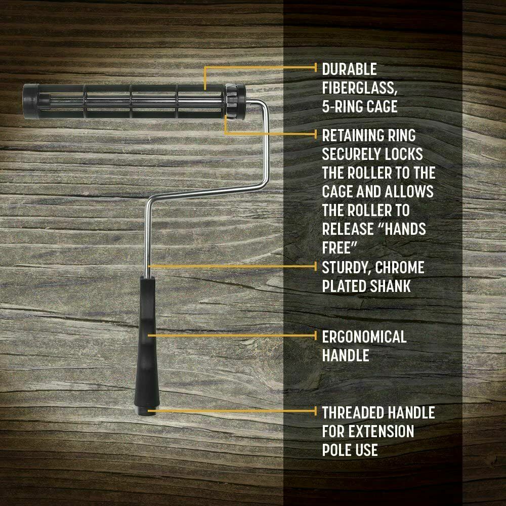 Lot of (10) Professional Heavy Duty 9 Inch Paint Roller Cover Frame, 5 ...