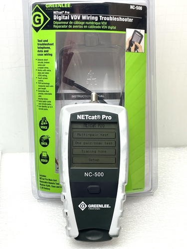 GREENLEE NETCAT PRO DIGITAL VDV WIRING TROUBLESHOOTER NC-500 | eBay