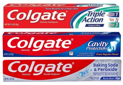 Colgate Mix Toothpaste Pack ( 1 Triple Action - 1 Cavity - 1 Baking ...