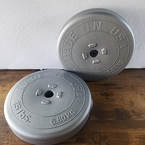 DP Fit For Life Orbatron Weights Barbell Plate 6.80 kg 15 Lbs X2 | eBay