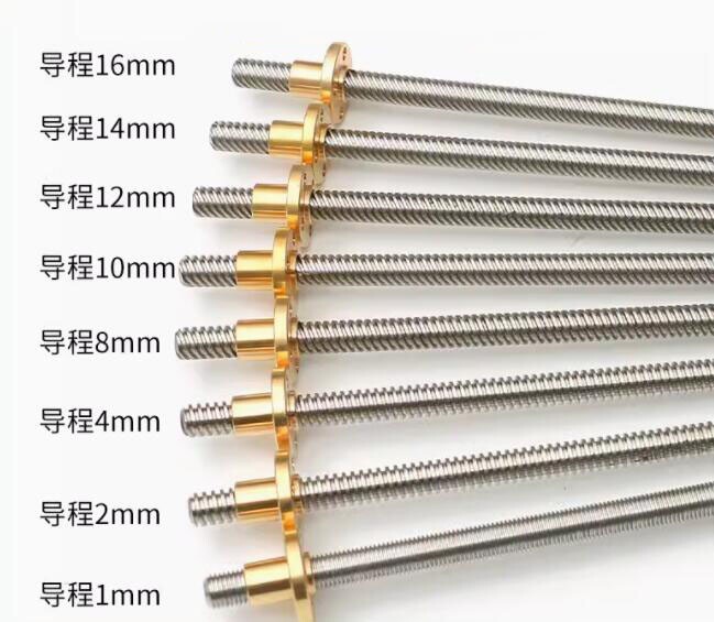 1PC CNC 3D Printer T8 Trapezoidal Rod Screw & Nut, Lead 1-14 mm Long ...