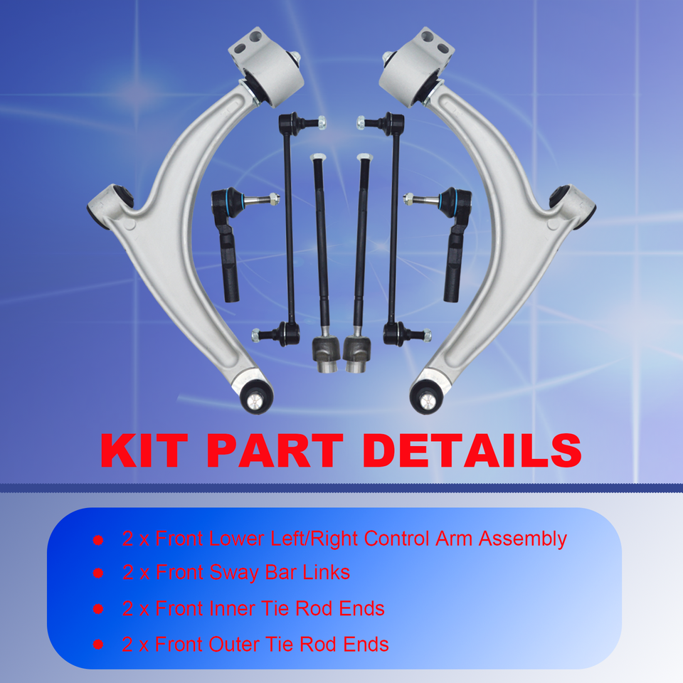 8PCS Control Arms Kits For 05-10 Pontiac G6 07-09 Saturn Aura 04-12 ...