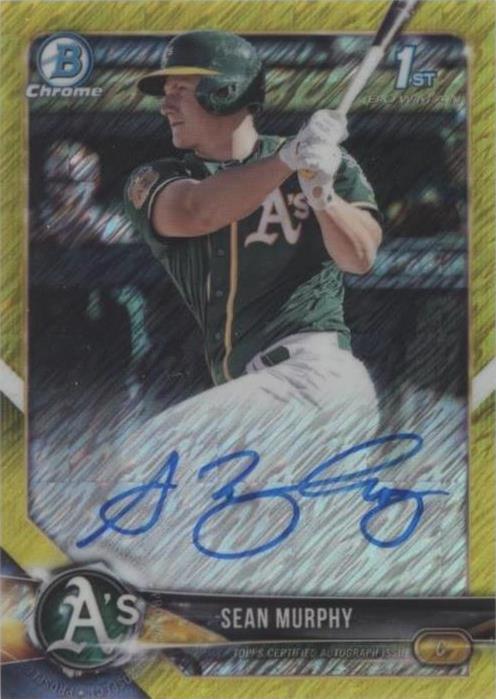 2018 Bowman - Chrome Prospect Autographs Sean Murphy #CPA-SMU Canary ...