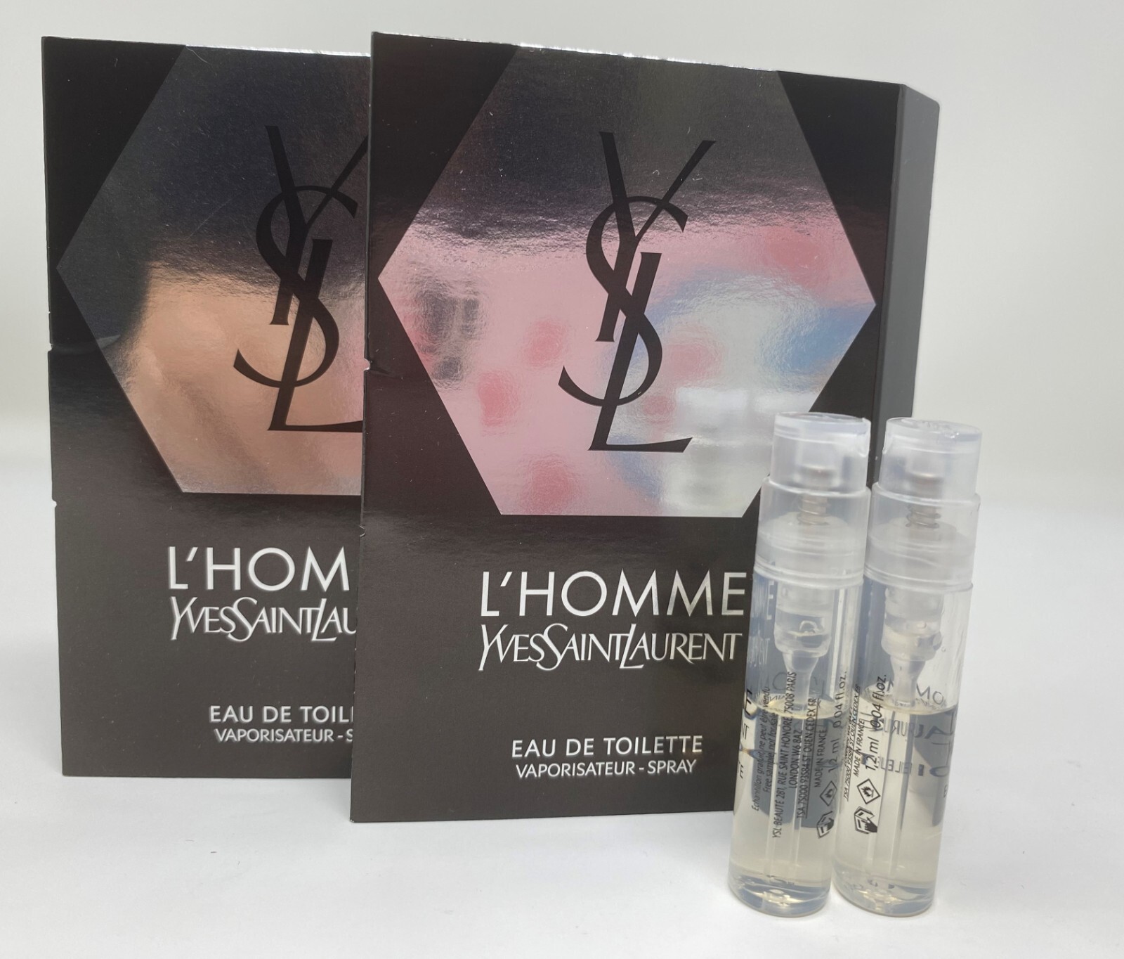 2 x YSL L'HOMME EAU DE TOILETTE SPRAY Sample 1.2ml /.04oz Each | eBay