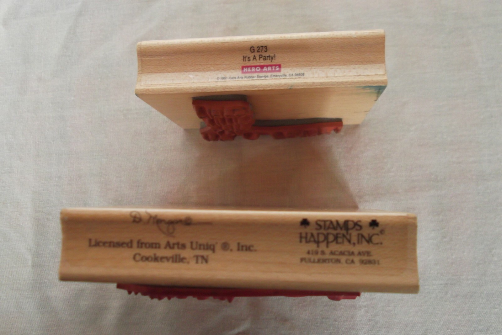 lot 2 rubber stamps happen Gift of Music God notes Morgan It's a Party ...