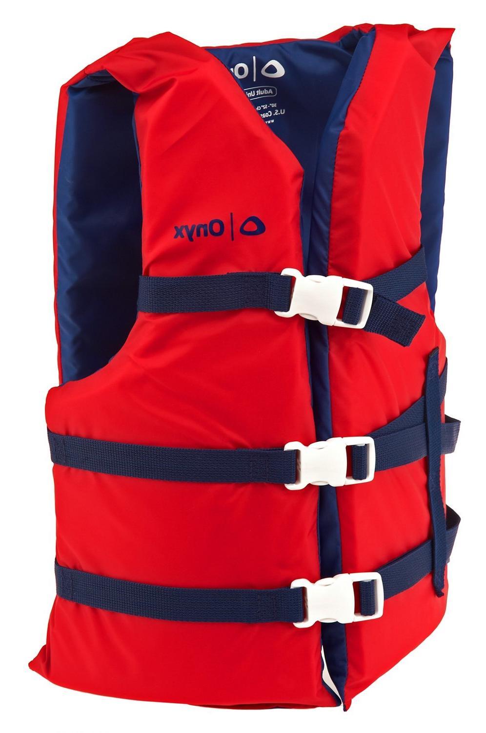 Life Jackets Vest Preserver 3 Red Adult Type III Universal Boating Ski ...