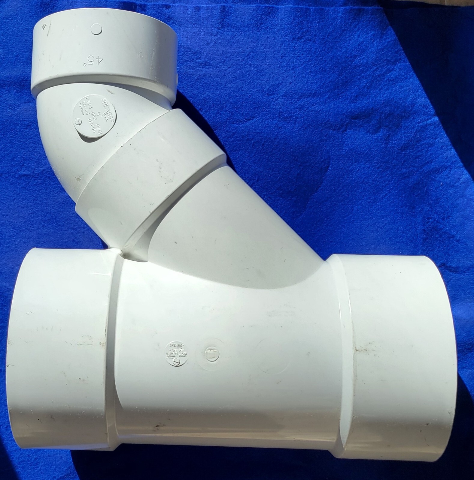 Spears P504-585 8x6" PVC Female Slip End Reducing Wye and 1/8 Bend (2 ...