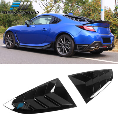 Fits 22-24 Subaru BRZ & Toyota GR86 IKON Gloss Black 2PC Side Window ...