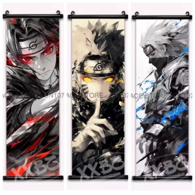 Anime NARUTO Itachi Sasuke Kakashi Scroll Poster Anime Manga Wall ...