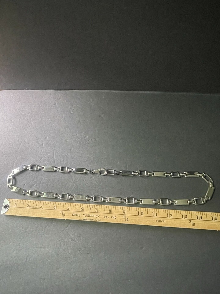 Vintage Chain Link Necklace Belt Silvertone Retro Chunky Boho Mod Y2K ...